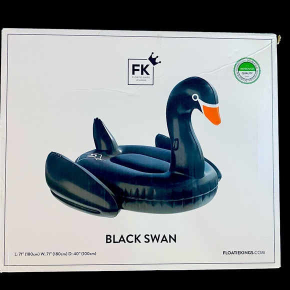 FK Floatie Kings | Other | Floatie Kings Black Swan Pool Float | Poshmark